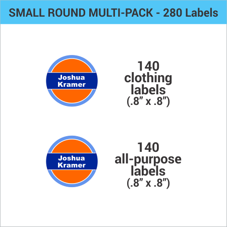 Small Round Label Pack - 280 Stick On Labels