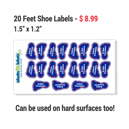 Shoe Name Labels | Name Labels for Shoes | IdentaMe Labels
